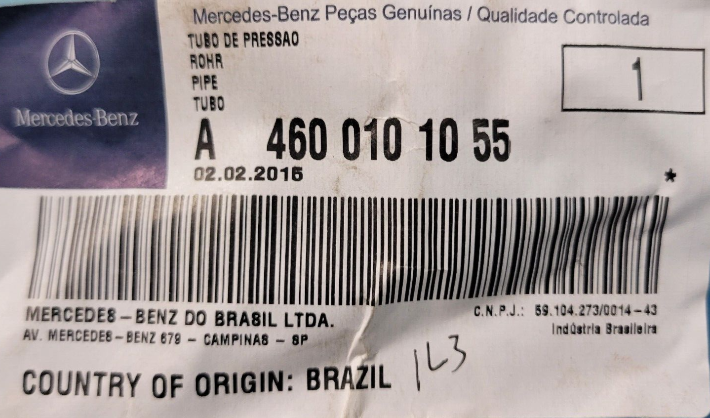 OEM Original Mercedes-Benz Part # A 460 010 10 55 TURBO PIPE | eBay