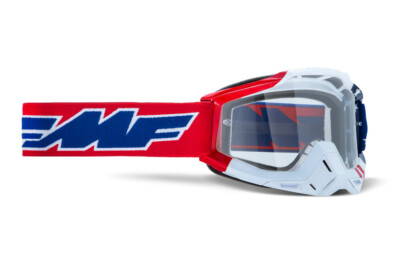 FMF Vision Powerbomb Goggles US of A Red/White/Blue Adult MX/ATV/UTV ...