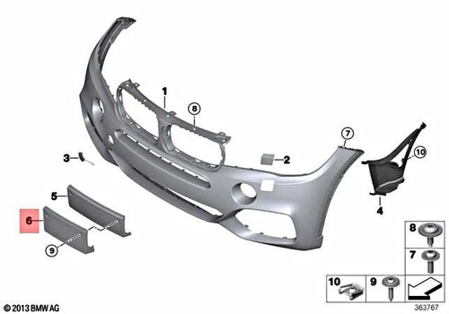 Genuine BMW X5 F15 X5 25d 25dX 28iX 30dX 35dX Licence Plate Holder ...