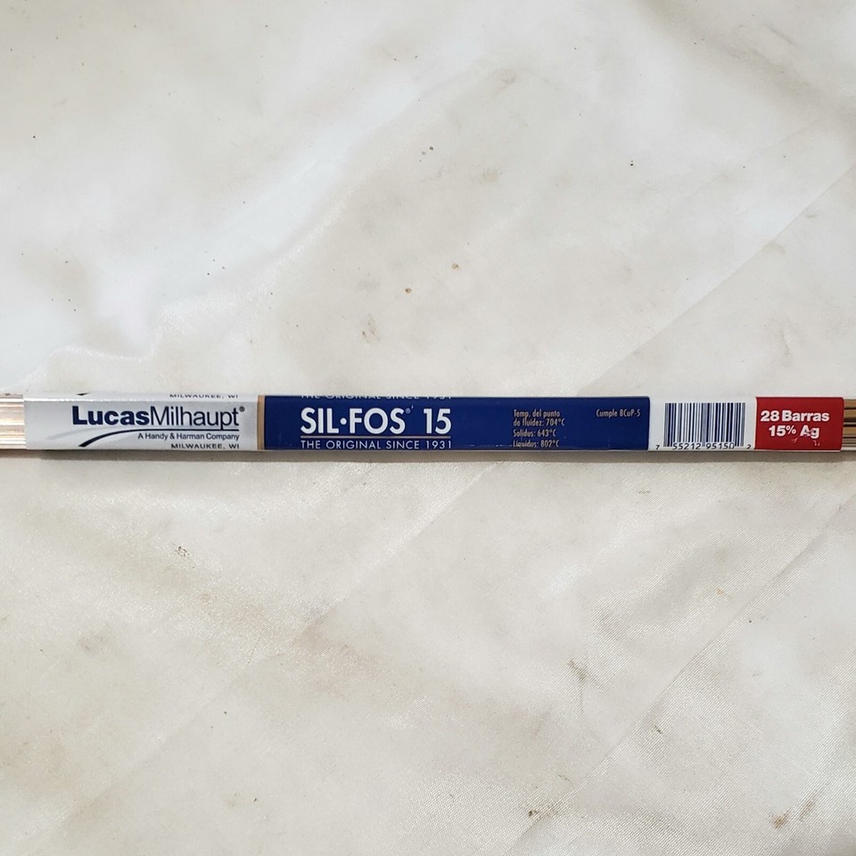 Lucas Milhaupt Sil-Fos 15 15% Silver Brazing Alloy Rods HVAC Grade 1LB ...