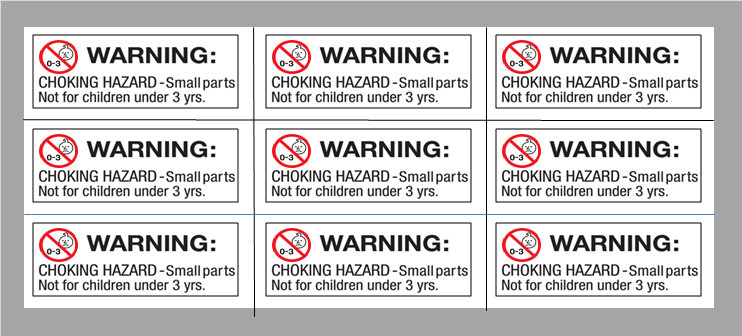 9 Stickers for Choke Hazard 1" x 2.5" Vending Vendstar Machine | eBay