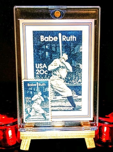 Babe Ruth 1989 USPS Commemorative Stamp Card & 1983 20c Unhinged Mint ...