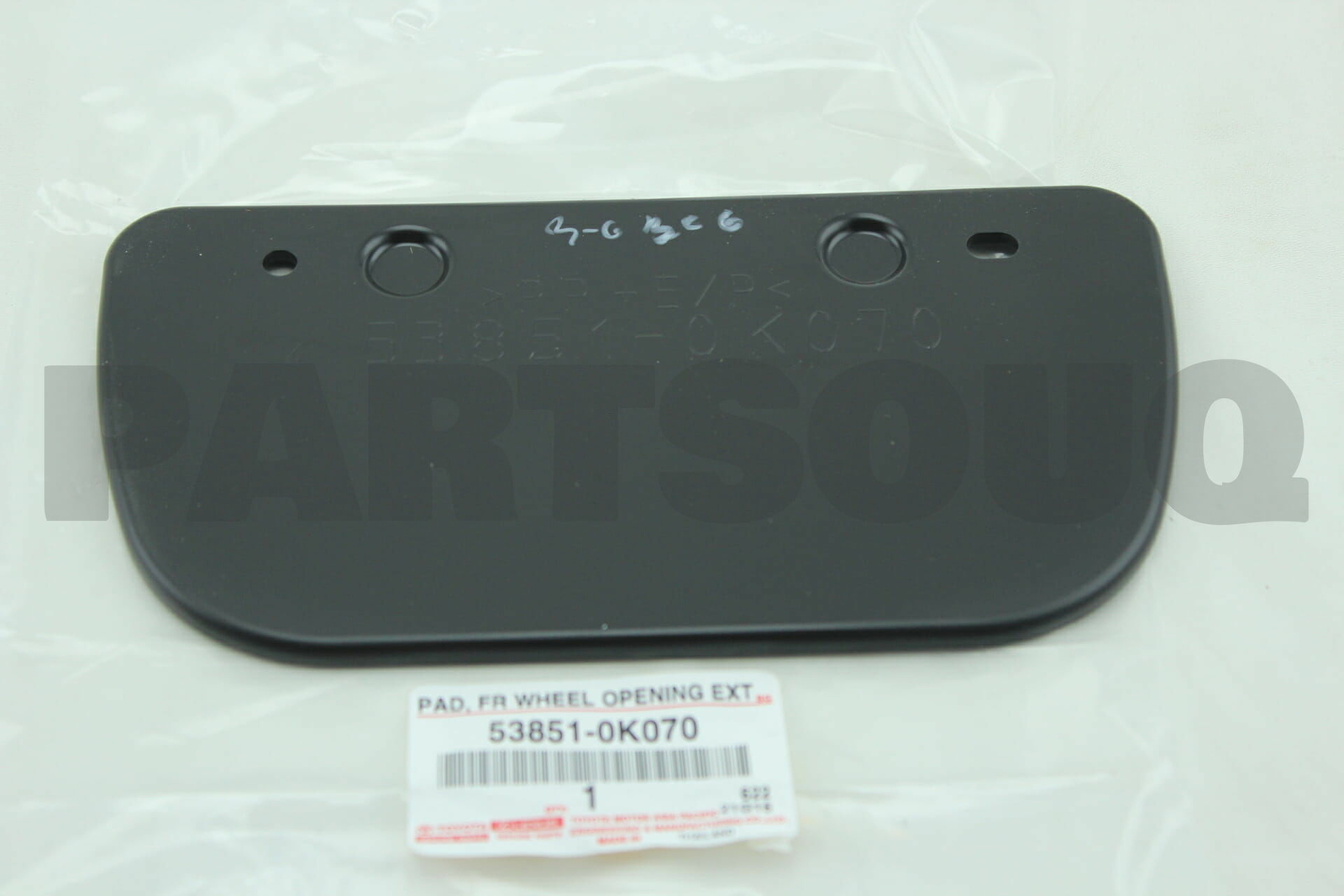 538510K070 Genuine Toyota PAD, FRONT WHEEL OPENING EXTENSION, NO.1 ...