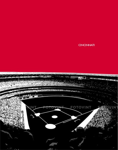 RIVERFRONT STADIUM Photo Picture CINCINNATI REDS Skyline Print 8x10 ...