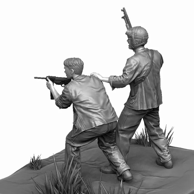 1/35 Resin Model Kit USMC Tanker Close Combat 2 Figures Unassembled ...