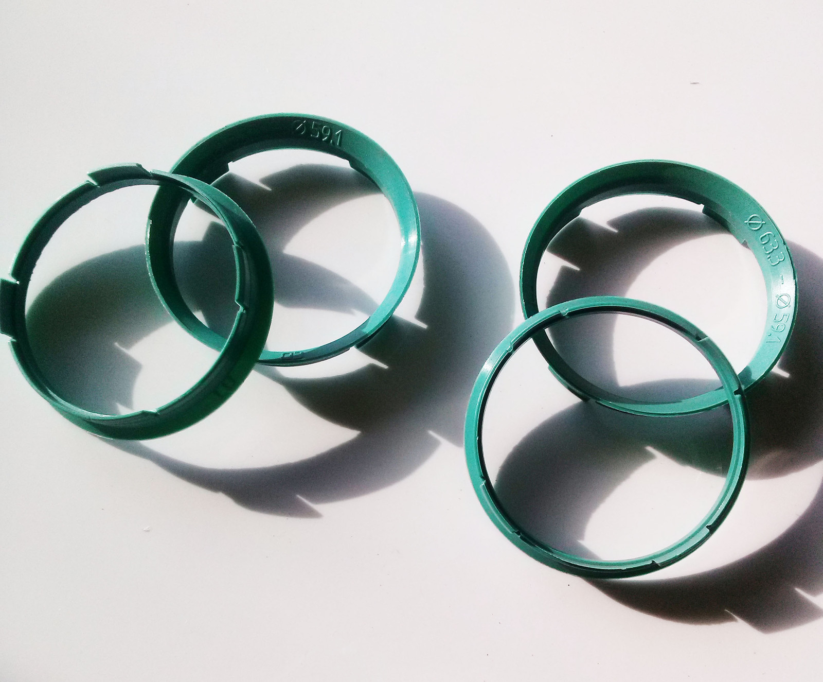 4 X 63,3 - 59,1 ALLOY WHEEL Spigot Rings Hub Centric PREVENT VIBRATION ...