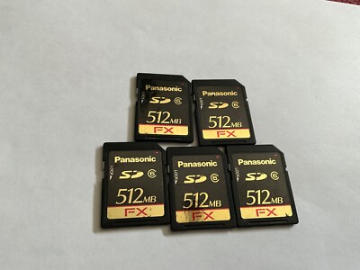 Lot 5pcs 512mb PANASONIC SD MEMORY CARD old SD Devices,palm,PDA NIKON ...