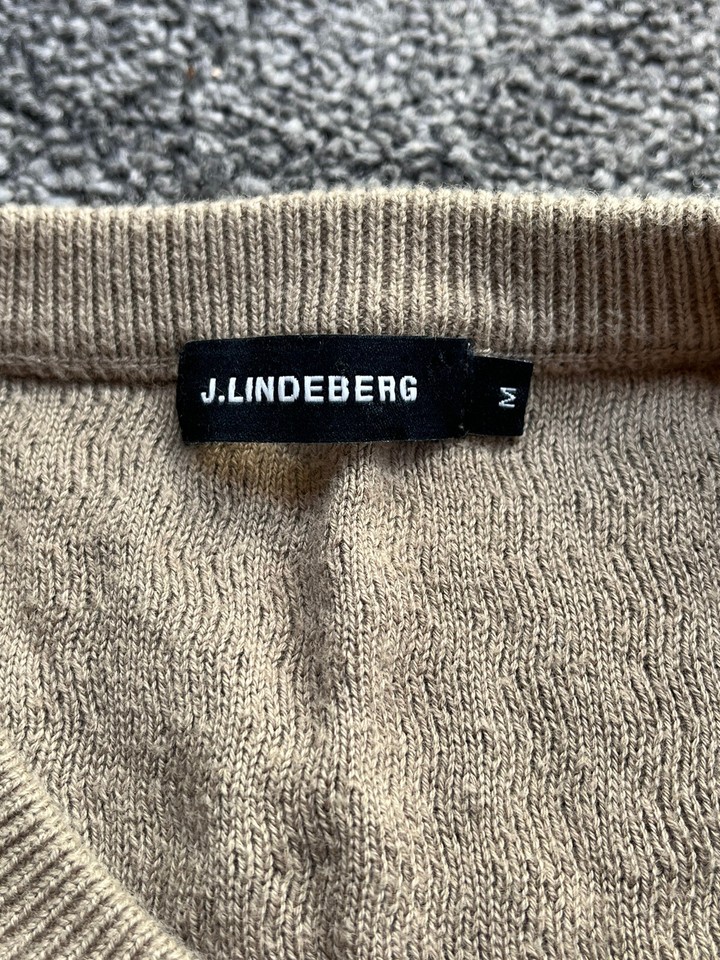 J.Lindeberg Brown Crew Neck Golf Jumper Medium M Pullover | eBay UK
