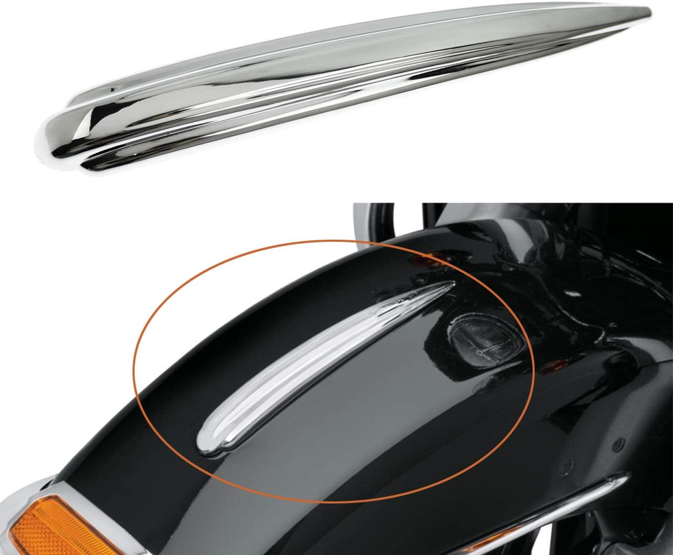 Motorcycle Chrome Front Fender Trim Tip Fit For Harley Softail Dyna FLD ...