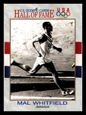 1991 Impel US Olympic Cards Hall of Fame Mal Whitfield #39 USA Centered ...