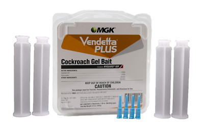 Vendetta Plus Cockroach Gel 4 x 30 g Tubes, 4 Tips, 4 Plungers by MGK ...