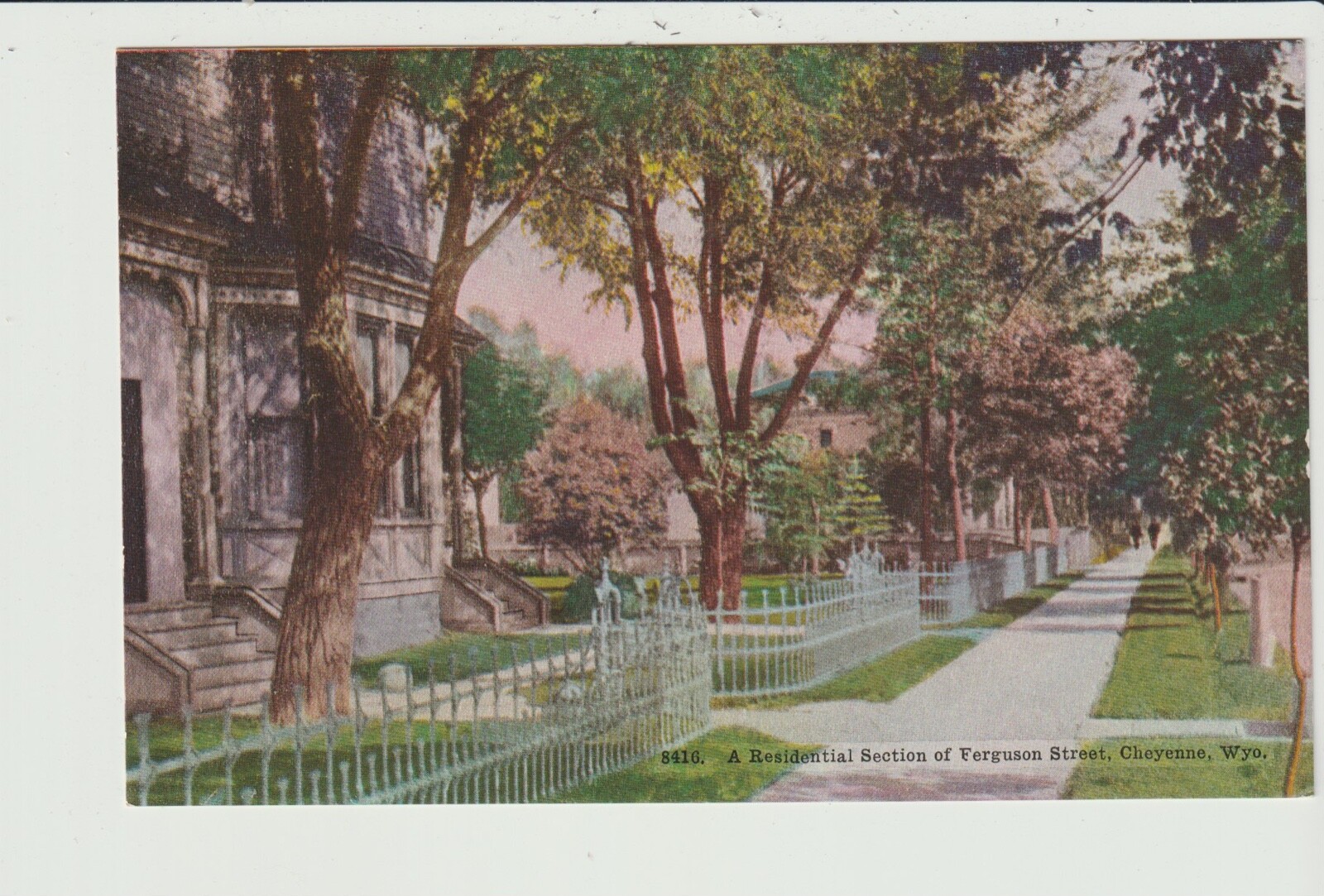 POSTCARD A RESIDENTIAL SECTION OF FERGUSON STREET CHEYENNE WYOMING | eBay