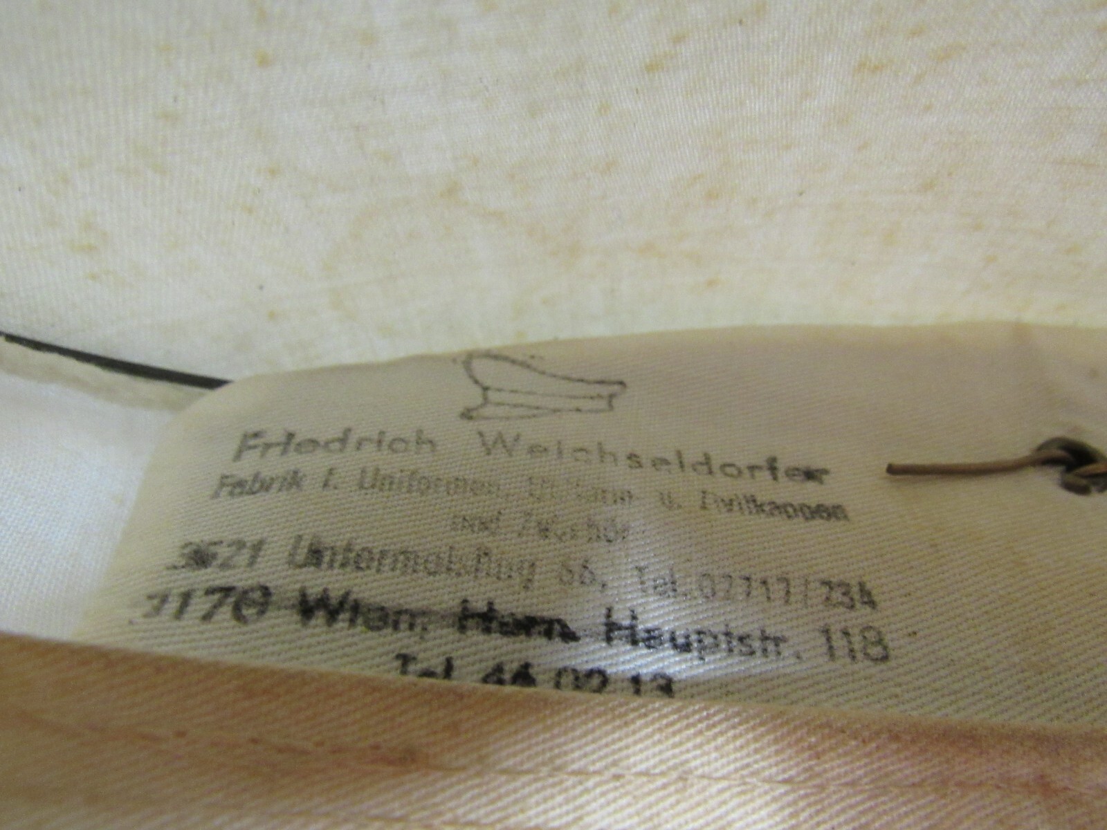 Vintage Austrian Police Uniform Visor Hat Cap White w Hat Badge ...