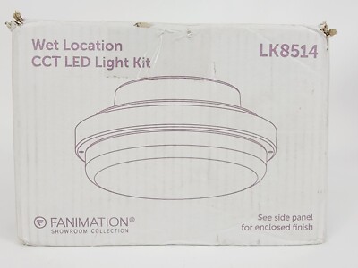 Fanimation Wet Location CCT LED Ceiling Fan Light Kit LK8514SLW Silver ...