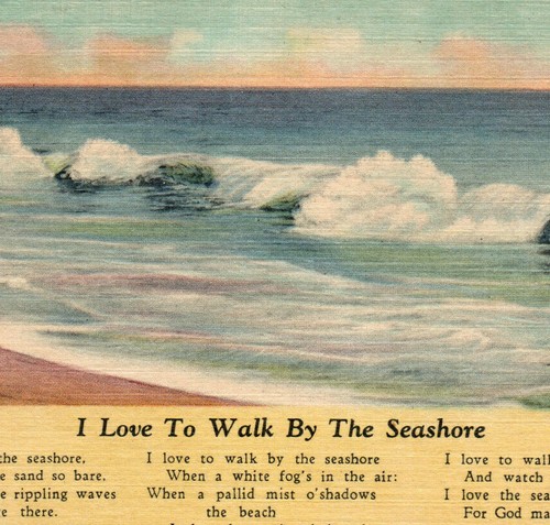 Theodore R Rowley Poem Seashore Beach Tides Waves Cape Cod MA Vintage ...