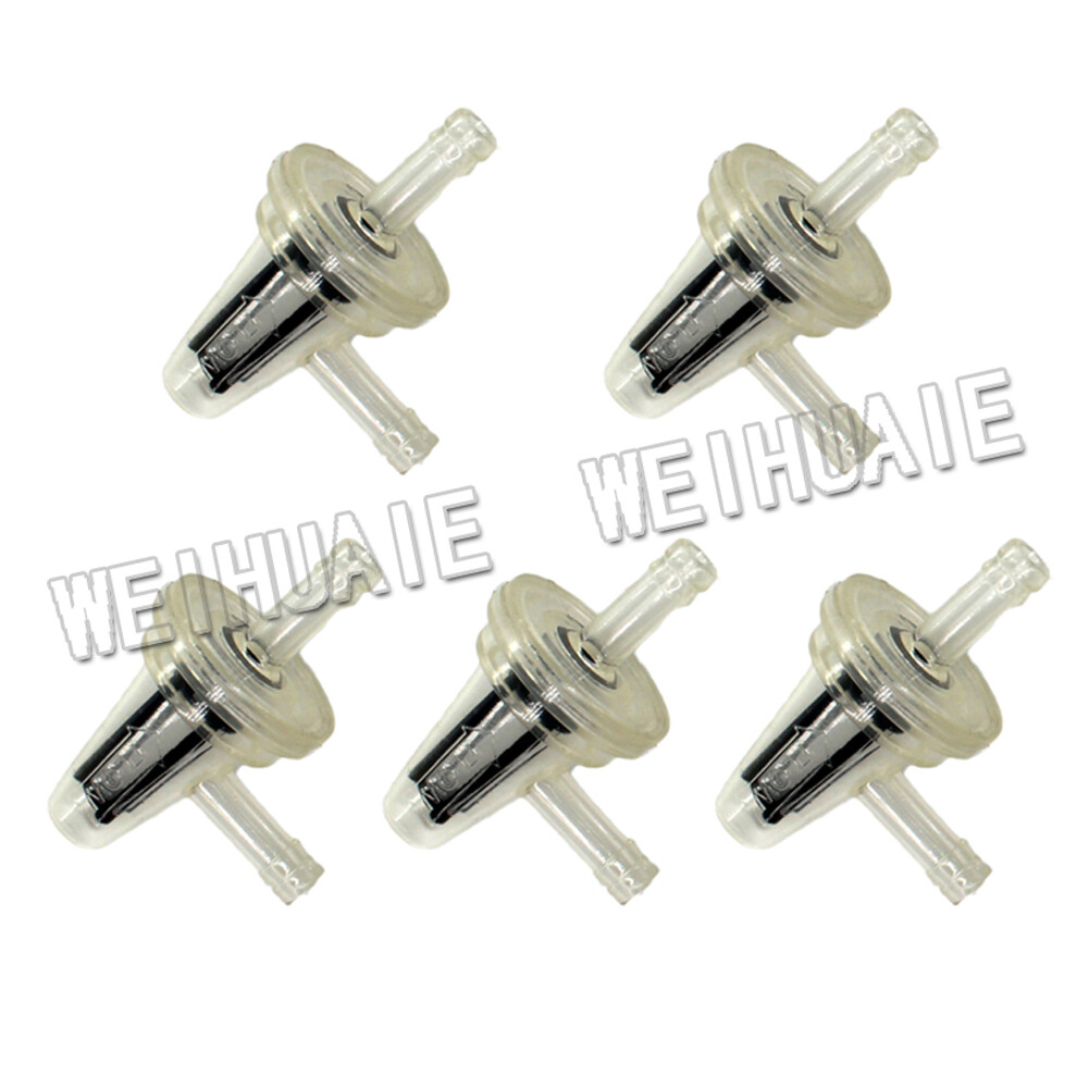 5 Gas Right Angle Fuel Filter For Yamaha ATV DIRT BIKE Clear Inline 1/4 ...