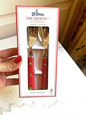 Disney school Pottery Barn GRINCH Christmas Utensil set holiday Dr ...