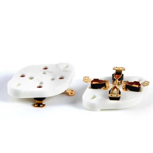 2pcs Ceramic 4pin U4A Base Tube Socket Gold Plated for 300B 572B 811A ...