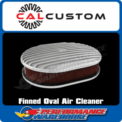 Cal Custom Oval Air Cleaner Full Finned Polished | eBay Australia