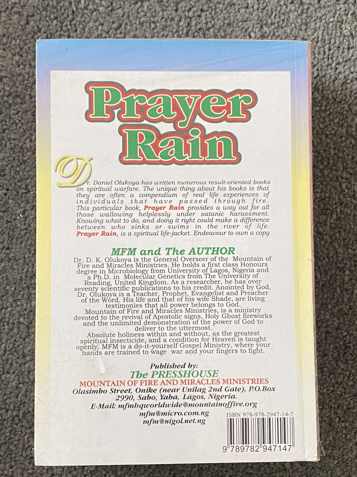Prayer Rain PAPERBACK Dr D K Olukoya | eBay UK