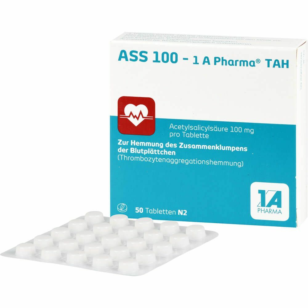 ASS 100-1A Pharma TAH Tabletten 50 St PZN06312060 | eBay.de