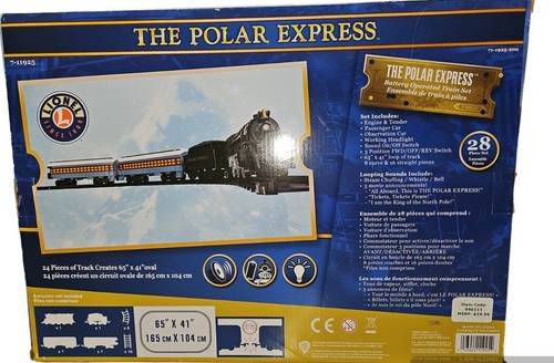 Lionel The Polar Express Battery Operated mini Train Set 28 Pc 7-11925 ...