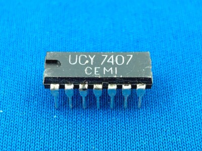 5 x UCY7407 CEMI Buffers & Line Drivers Hex HV Output SN7407N 7407 IC ...