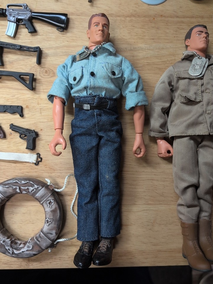Lot Of 4 Vintage G.I. Joe 12" Action Figures With Accessories And Foot ...
