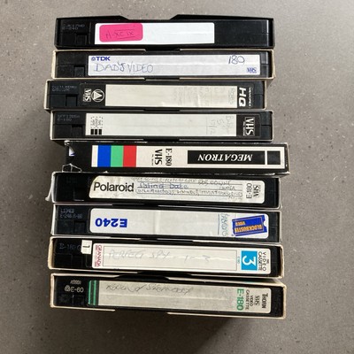 9 Mouldy VHS Video Tapes E180 E240 Used Blank Cassettes TDK/Memorex ...