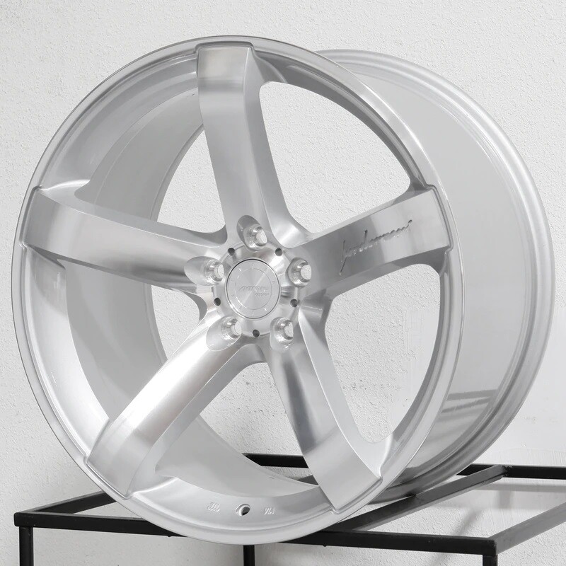 19" MRR VP5 Silver Machined Wheels 19x8.5 +45 / 19x9.5 +45 5x112 Rims ...