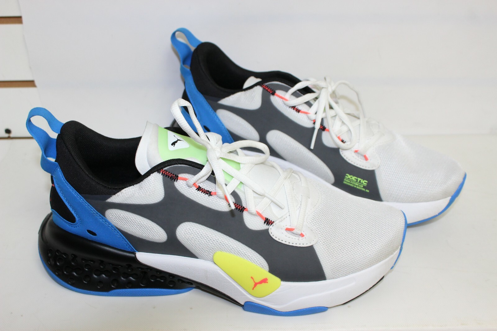 Puma Mens Xetic HalfLife Black White Blue Sneakers S… - Gem