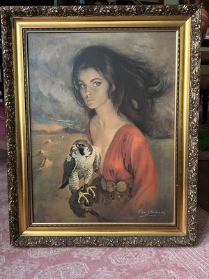 The Huntress Falconer Vintage Original 60s LOUIS SHABNER print a la JH ...
