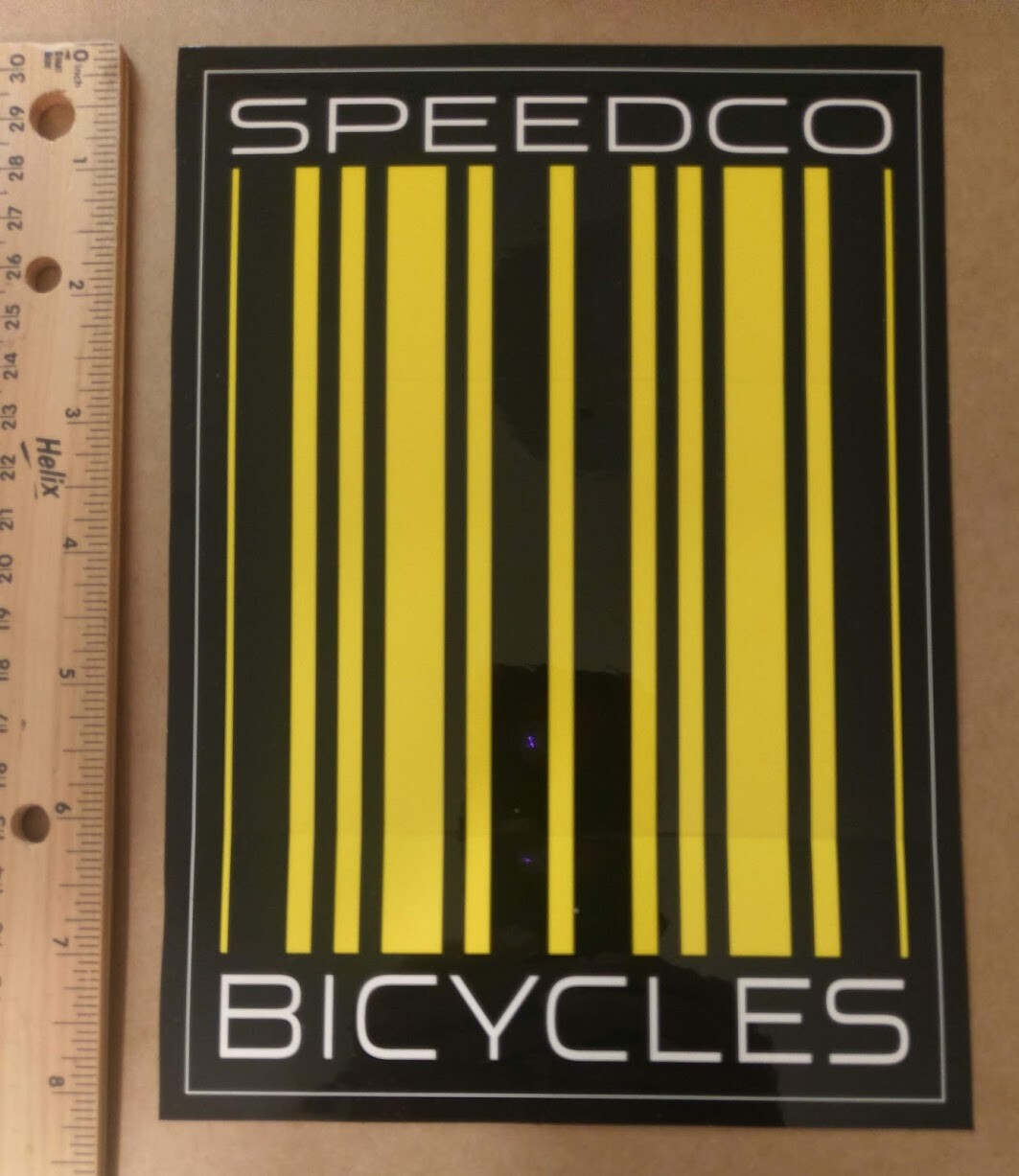 SPEEDCO BMX BICYCLES Vinyl Decal Sticker Glossy Black/Yellow/White New ...