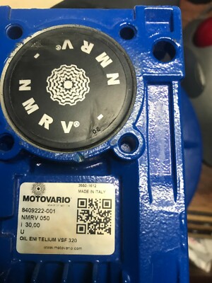MOTOVARIO NMRV 050 GEAR REDUCER.55-88 NM OUTPUT TORQUE, 40:1 RATIO 8409222-001 | eBay