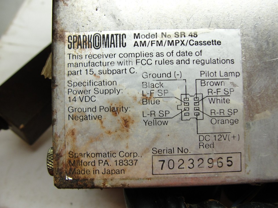 Vintage Sparkomatic SR48/CBM1 Car Van Truck Cassette Stereo With CB | eBay