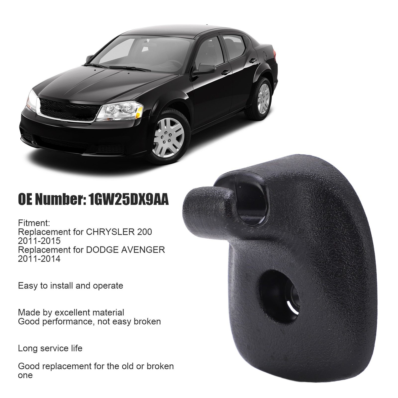 SPG Sun Visor Clip Visor 1GW25DX9AA Black Sun Visor Clip Hook ...
