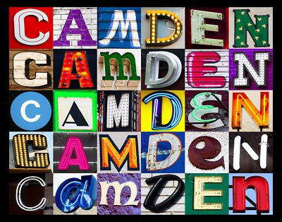 CAMDEN Name Poster featuring photos of actual sign letters | eBay