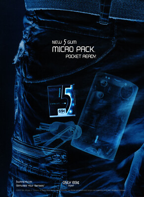 5 GUM AD #10 MAGAZINE promo AD 2012 MICRO PACK. POCKET READY | eBay