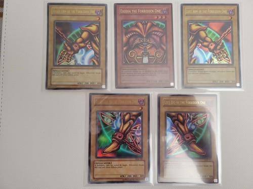 Yugioh Exodia the Forbidden One Complete Set LOB-120-124 Ultra Rare NM ...