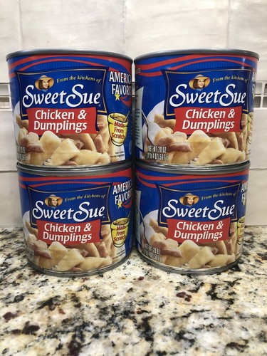 4 CANS Sweet Sue Chicken & Dumplings 20 oz. can Biscuit Pastry Stew | eBay