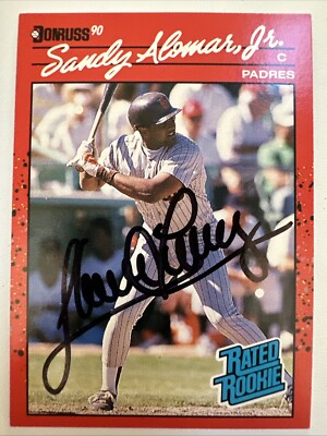 Sandy Alomar Jr Signed 1990 Donruss San Diego Padres Autograph | eBay