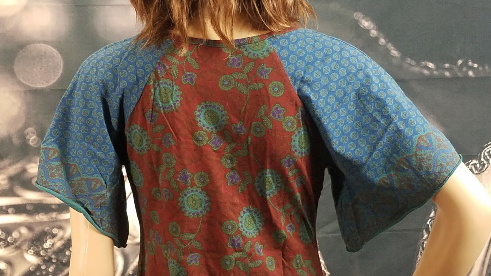 Unity World Wear Top Short Sleeve Floral Paisley Embroidered Womens ...