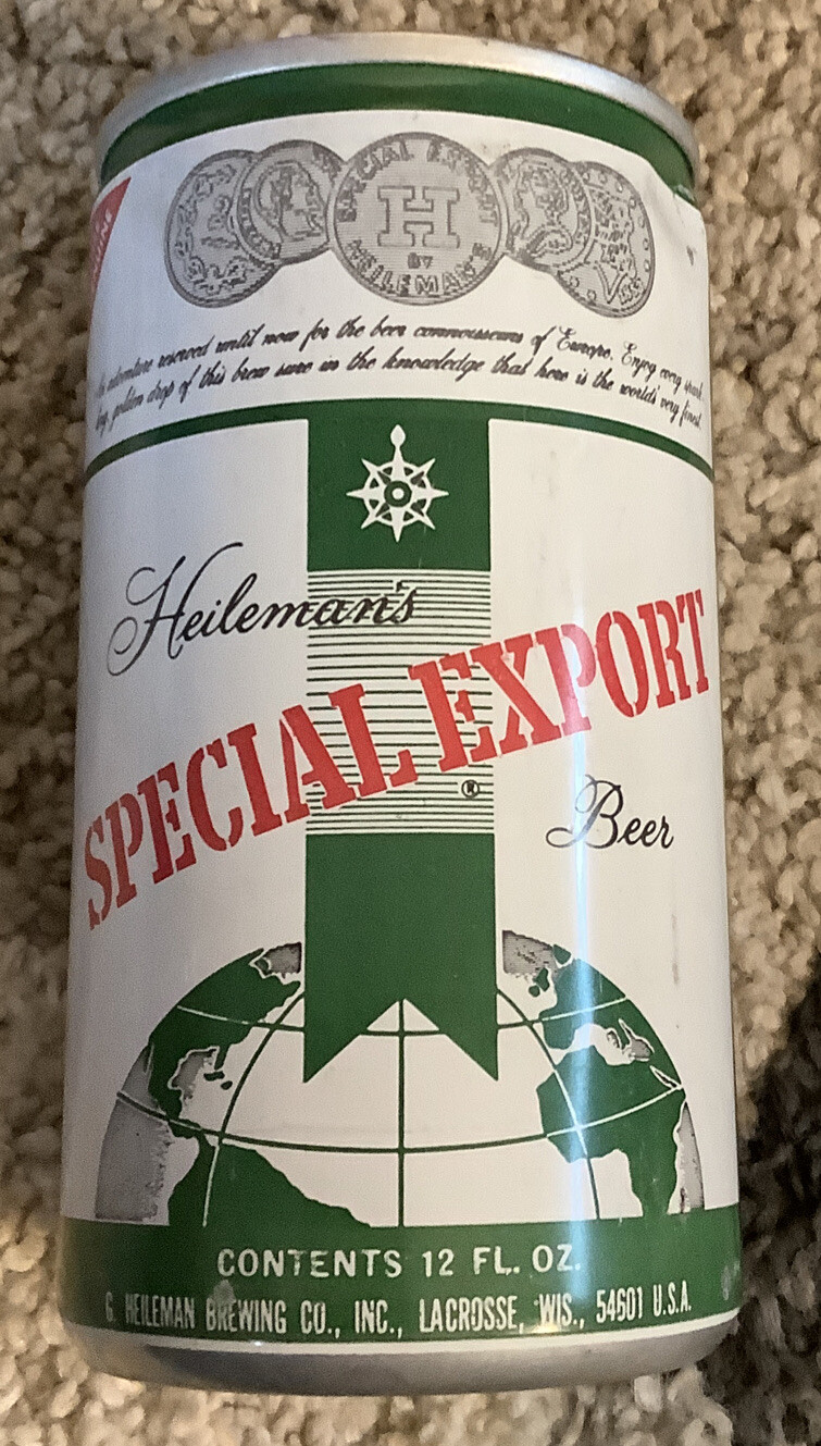 HEILEMANS SPECIAL EXPORT Aluminum Beer Can 12 Oz G. HEILMAN BREWING CO ...