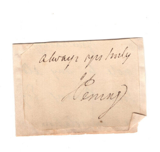 John Perring, 1st Baronet 1765-1831 Signed Clip / Autographed ...