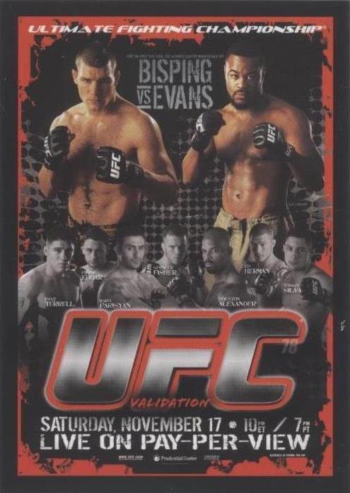 2015 Topps UFC Chronicles - Fight Poster Review UFC 78 #FPR-UFC 78 for ...