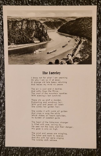 GERMANY RPPC Photo The Loreley Poem Rare Unique Postcard Beautiful | eBay