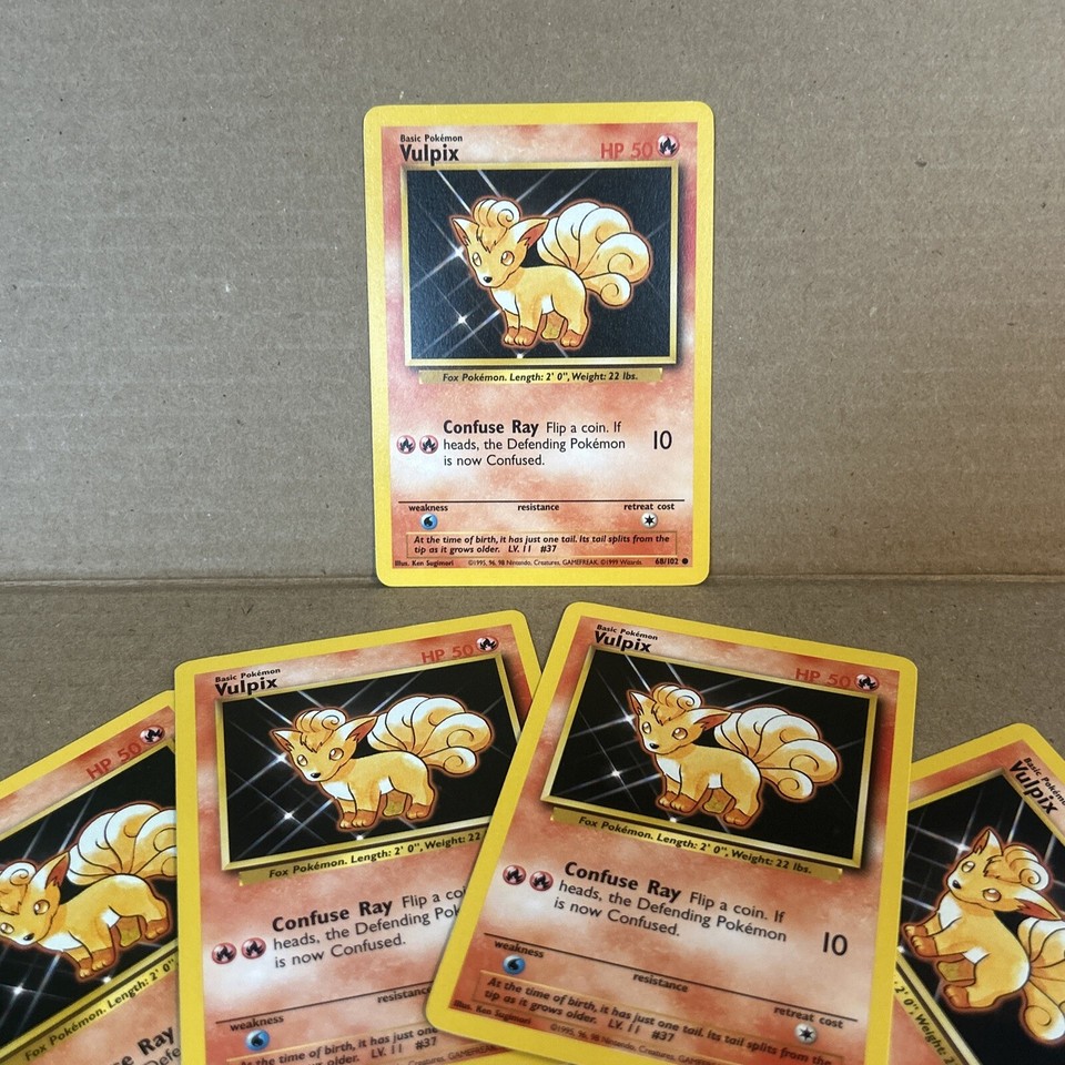 Vulpix Base Set 1999 68/102 Pokemon TCG LP Vtg | eBay