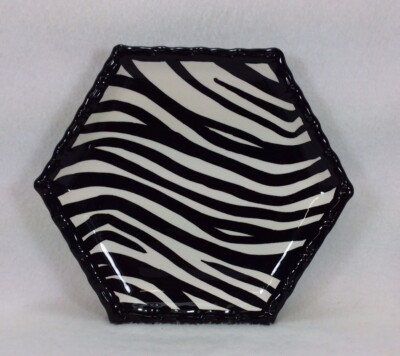 Roscher Zebra Collection Octagon Plate Dishwasher & Microwave Safe | eBay