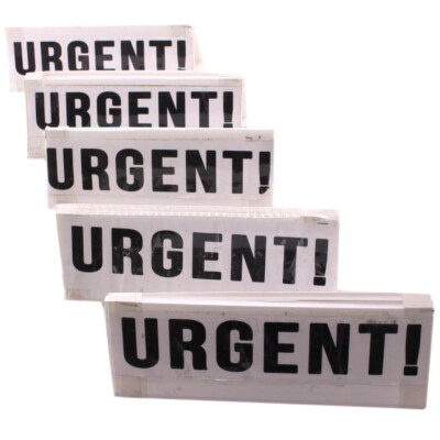 Signs - Urgent Warning Desktop Signs For Retail, Business, Warehouse ...