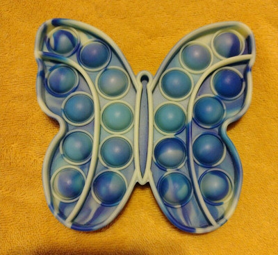 Blue Glow Butterfly Pop It Fidget Toy 5" Glows in the Dark | eBay